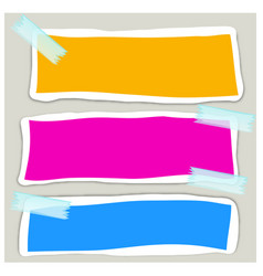 Three paper template with happy kids Royalty Free Vector