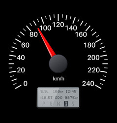 Black speedometer Royalty Free Vector Image - VectorStock