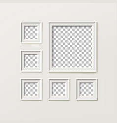 Realistic photo frame set square a3 a4 Royalty Free Vector