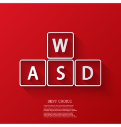 Keyboard like button Royalty Free Vector Image