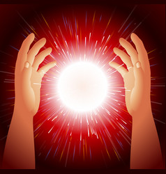 Magic power bolt and lightning energy ball Vector Image