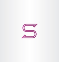 Letter s man stylized symbol Royalty Free Vector Image