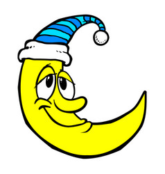 Funny moon cartoon Royalty Free Vector Image - VectorStock