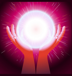 Magic power bolt and lightning energy ball Vector Image