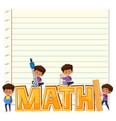 Children character holding geometry shapes Vector Image