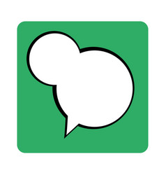 Bright blank speech bubble colorful icon isolated Vector Image