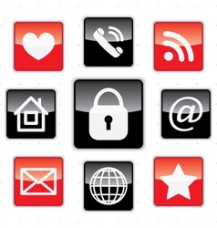 Contact Icons Royalty Free Vector Image - VectorStock