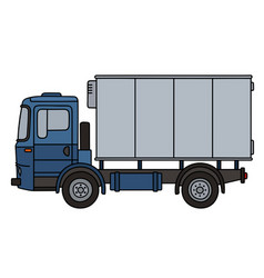 Blue lorry truck Royalty Free Vector Image - VectorStock