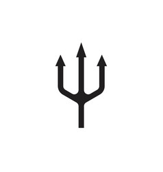 Trident isolated weapon of satan and devil spear Vector Image