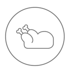 Roast chicken outline vector by sararoom - Image #1510530 - VectorStock