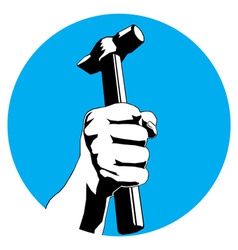 Hand with claw hammer vector by GrafiStart - Image #70433 - VectorStock