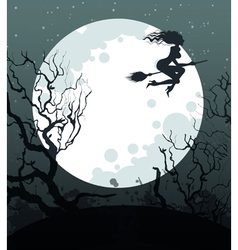 Halloween full moon background Royalty Free Vector Image