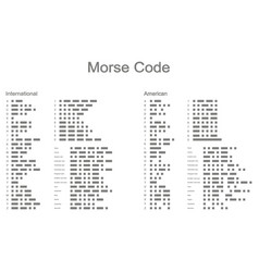 American morse code alphabet Royalty Free Vector Image