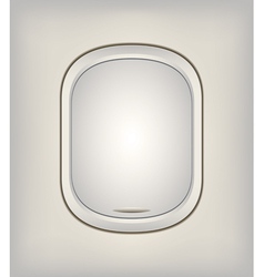 Airplane window template inside and outside view Vector Image