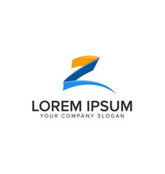 Creative modern letter z logo design concept Vector Image