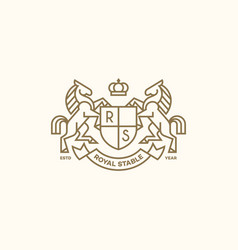 Classic royal heraldic emblem Royalty Free Vector Image