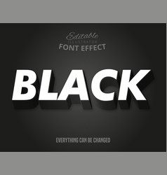 Black text editable font effect Royalty Free Vector Image