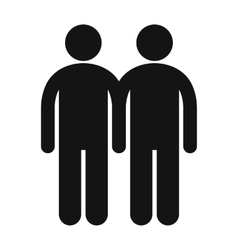 Two arms stretching towards each other icon Vector Image