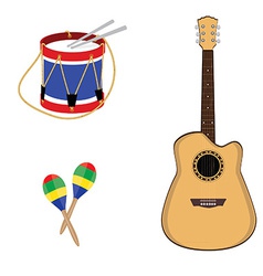 Musical instrument rumba shakers Royalty Free Vector Image