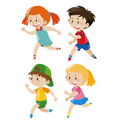 Flat running man athletic boy run animation Vector Image