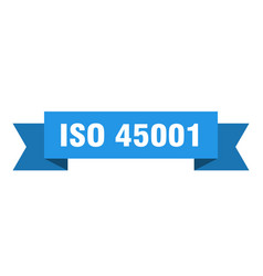 Iso 45001 certification stamp flat style Vector Image