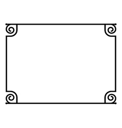 Roman style black ornamental decorative frame Vector Image