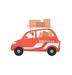 Red car Royalty Free Vector Image - VectorStock