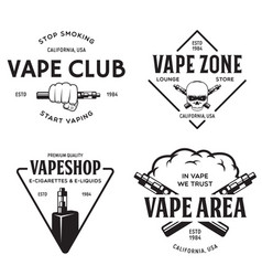 Hand drawn vape vaping device with smoke cloud Vector Image