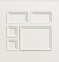 Realistic photo frame set square a3 a4 Royalty Free Vector