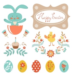 Colorful easter collection Royalty Free Vector Image