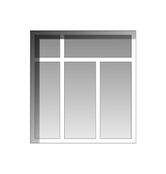 Single section window with plastic frame Vector Image