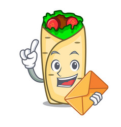 Angry burrito mascot cartoon style Royalty Free Vector Image