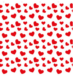 Red heart seamless pattern colorful hearts Vector Image