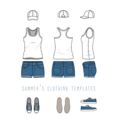 Clothing apparel templates Royalty Free Vector Image