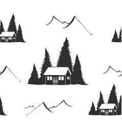 Set of different landscapes with trees Royalty Free Vector