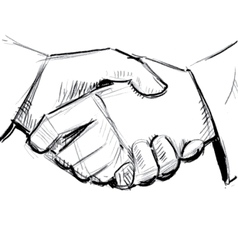 Conversation between two people cartoon Royalty Free Vector