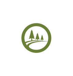 Cedar tree logo template Royalty Free Vector Image