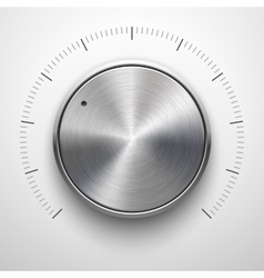 Metallic volume button icon Royalty Free Vector Image