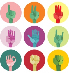 Hand signals Royalty Free Vector Image - VectorStock