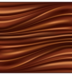 Chocolate wavy background dark brown choco frame Vector Image