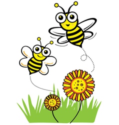 Protesting bumble bee cartoon Royalty Free Vector Image