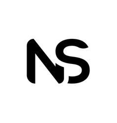 Initial monogram letter ns logo design template Vector Image