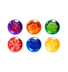 Cartoon colorful jelly balls glossy sweet round Vector Image