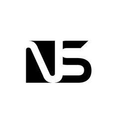 Initial monogram letter ns logo design template Vector Image