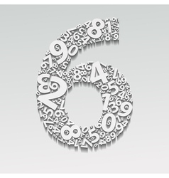 Large group of people in number 6 six form Vector Image