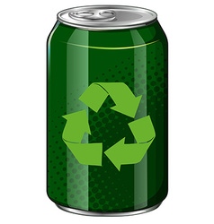 Green peas in aluminum can Royalty Free Vector Image