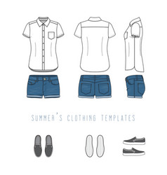 Clothing apparel templates Royalty Free Vector Image