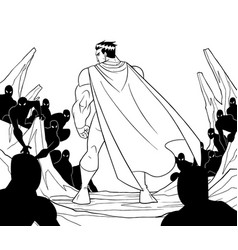 Superhero back isolated Royalty Free Vector Image