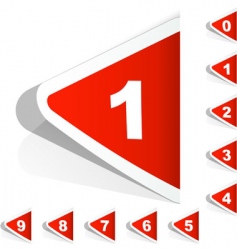 Four fabric numbers 1 2 3 4 Royalty Free Vector Image