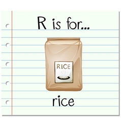 Flashcard letter r is for rat Royalty Free Vector Image